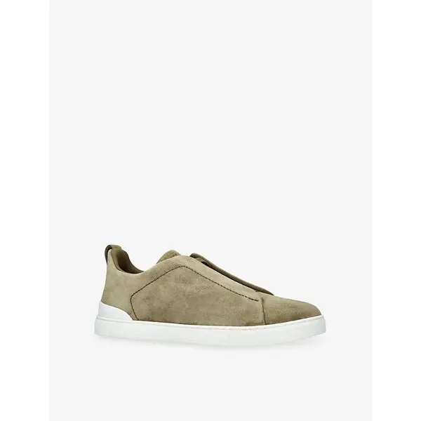 Zegna Triple Stitch Suede Trainers