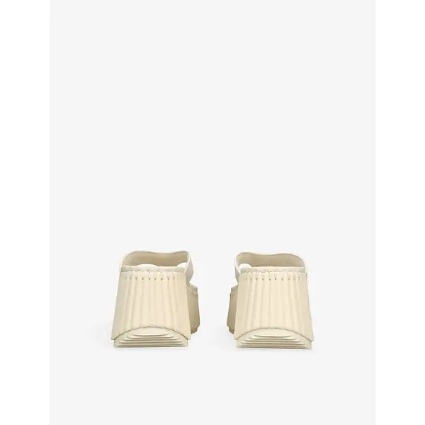 Chloé Nama Wedge Platform Leather Slides