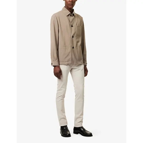 Corneliani Regular-fit Tapered-leg Cotton Chino Trousers