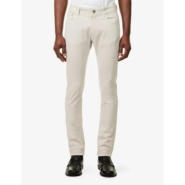 Corneliani Regular-fit Tapered-leg Cotton Chino Trousers