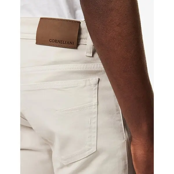 Corneliani Regular-fit Tapered-leg Cotton Chino Trousers