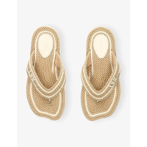 Chloé Logo Woven Sandals