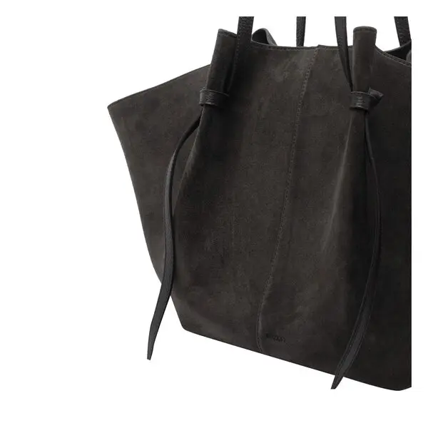 Yuzefi Large Suede Mochi Shoulder Bag - Brown