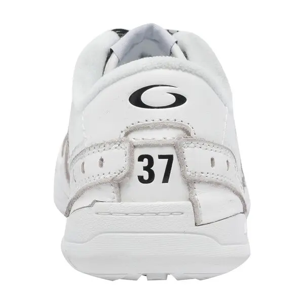 Balenciaga Hamptons Distressed Leather Sneakers - White