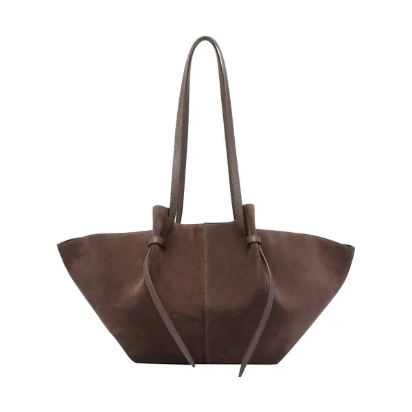 Yuzefi Large Suede Mochi Shoulder Bag - Brown