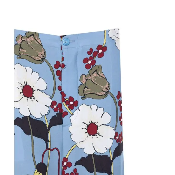 Marni Palazzo Pants With Melodia Print - Blue