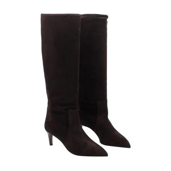 Paris Texas Suede Stiletto High-top Boots - Brown