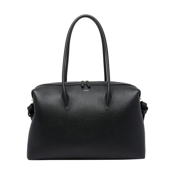 Yuzefi Large Brioche Duffle Shoulder Bag - Black