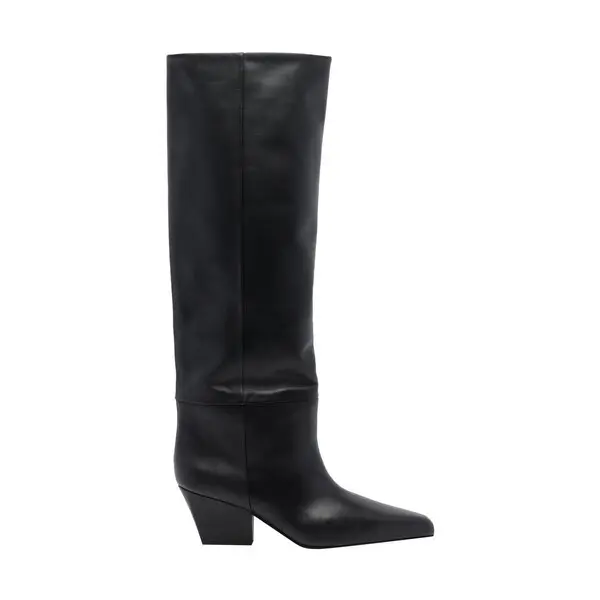 Paris Texas Jane Leather Knee-high Boots - Black
