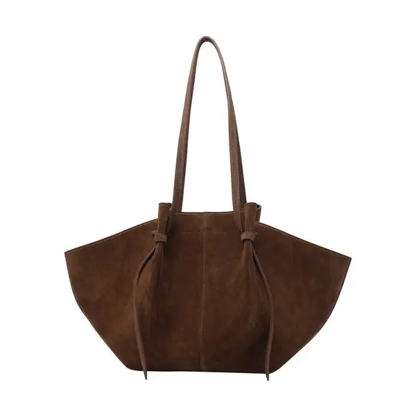 Yuzefi Large Suede Mochi Shoulder Bag - Brown