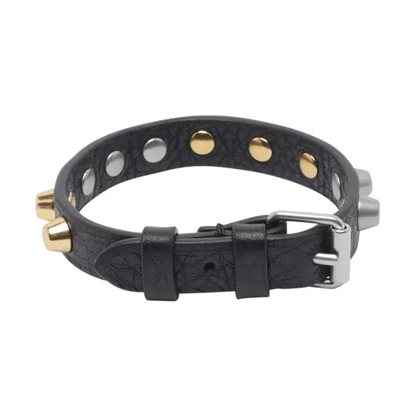 Valentino Garavani Rockstud Embellished Leather Bracelet - Black