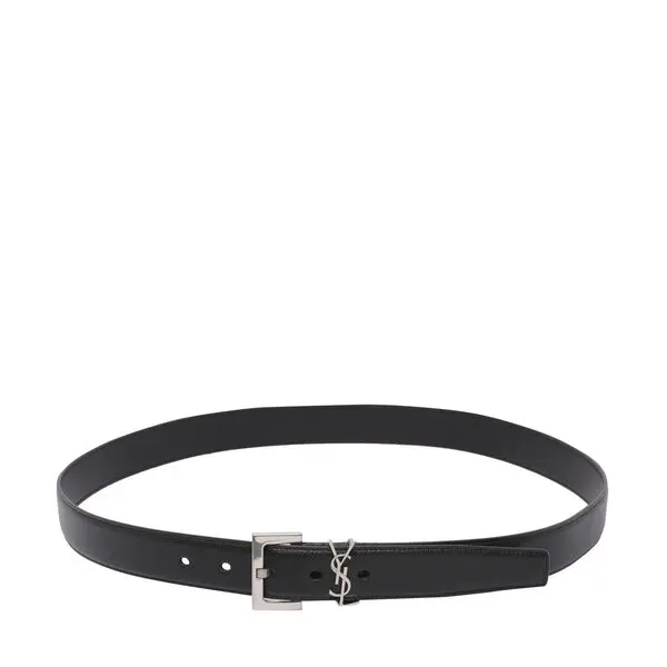 Saint Laurent Cassandre Belt - Black