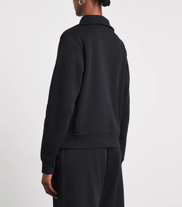 Harrods Cotton Zip-up Funnel Neck Sweater