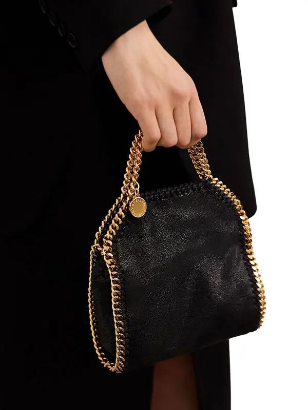 Stella McCartney Tiny Falabella Shaggy Deer Bag - Black
