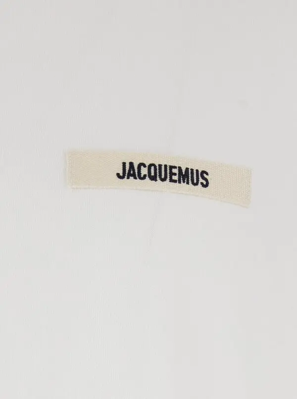 Jacquemus Le T-shirt Gros Grain' T-shirt With Logo Patch On The Front In Cotton