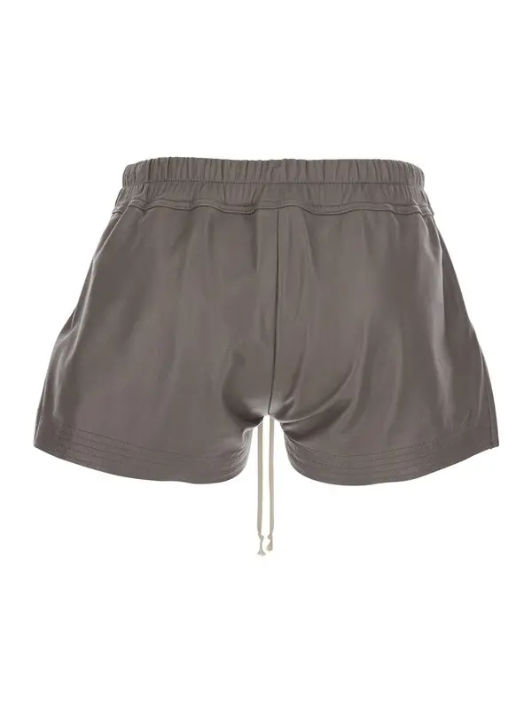 Rick Owens Fog Ecowear Shorts With Drawstring And Leather Vents - Multicolor