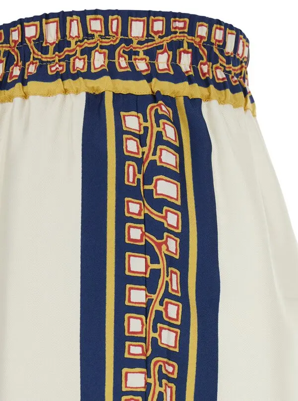 La DoubleJ Printed Silk Palazzo Pants - Multicolor