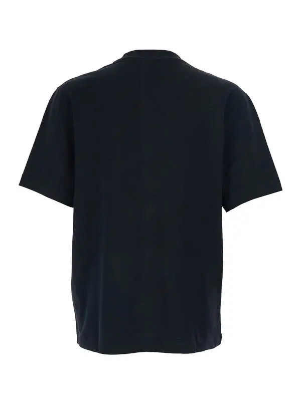 Jacquemus T-shirt 'le T-shirt Gros Grain' Crew Neck With Logo Patch On The Front In Black Cotton For - Multicolor