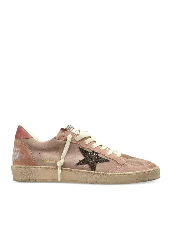 GOLDEN GOOSE Ball Star Glitter-patch Sneakers - Pink
