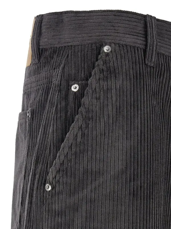 AMI Paris Velvet Trousers With Back Logo Patch