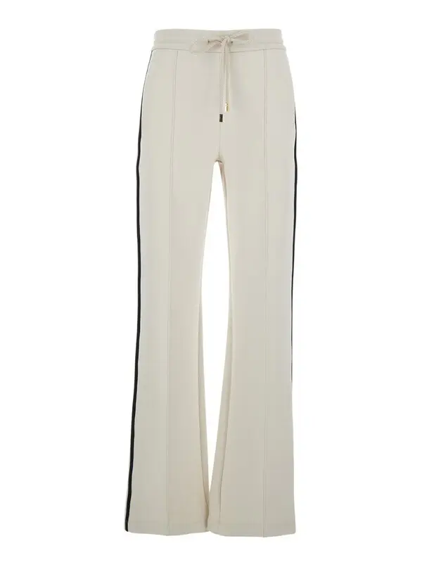 Max Mara Cotton Blend Pants With Side Stripes - Multicolor