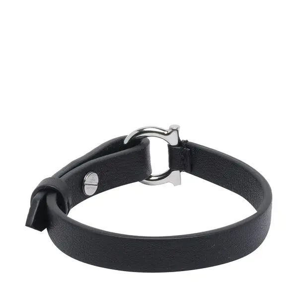 FERRAGAMO Gancini Leather Bracelet