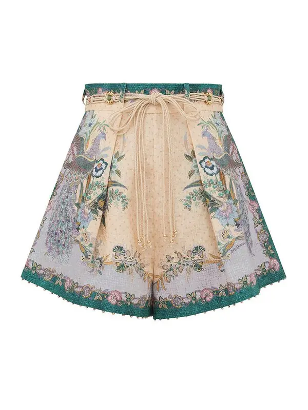 Zimmermann Shorts Indra Tuck - Cream