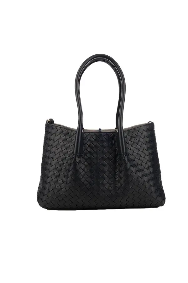 Bottega Veneta Woven Leather Shopper Bag - Multicolor