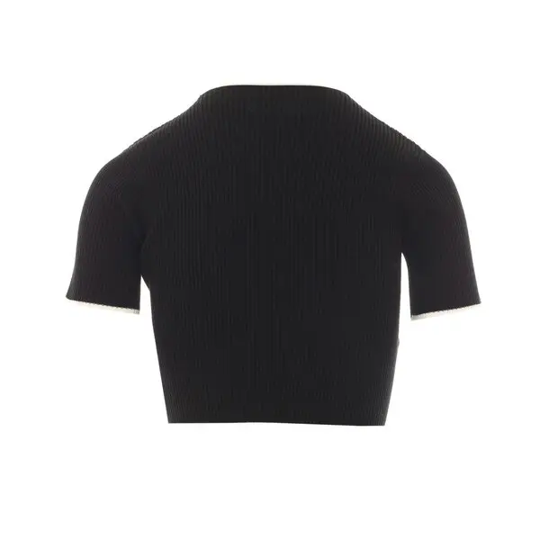 Amiri Ribbed Crew Neck Short Sleeve Top
