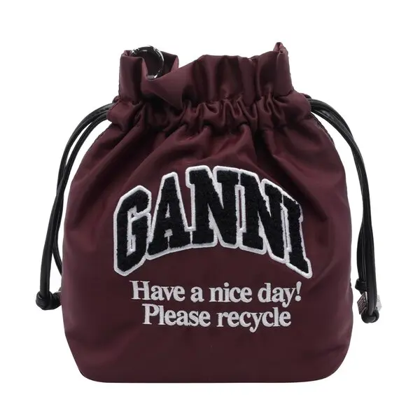GANNI Logo Pouch - Red