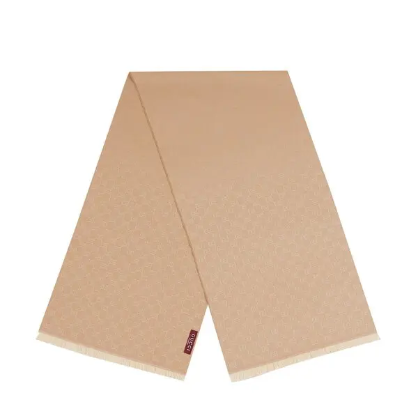Gucci Gg Wool Scarf - Cream