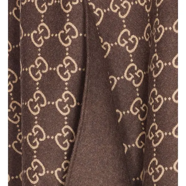 Gucci Gg Wool Jacquard Cape