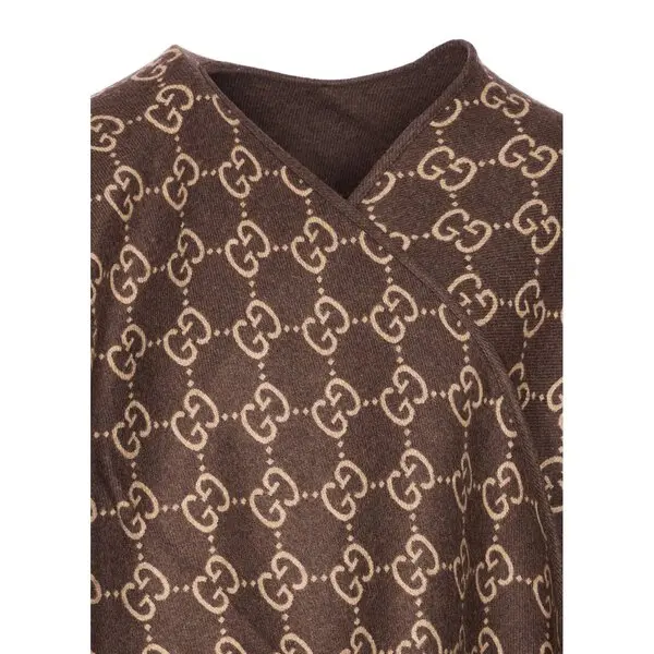 Gucci Gg Wool Jacquard Cape