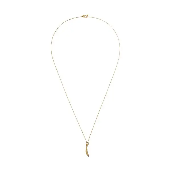 Bottega Veneta Tone Silver Sardine Pendant Necklace - Gold
