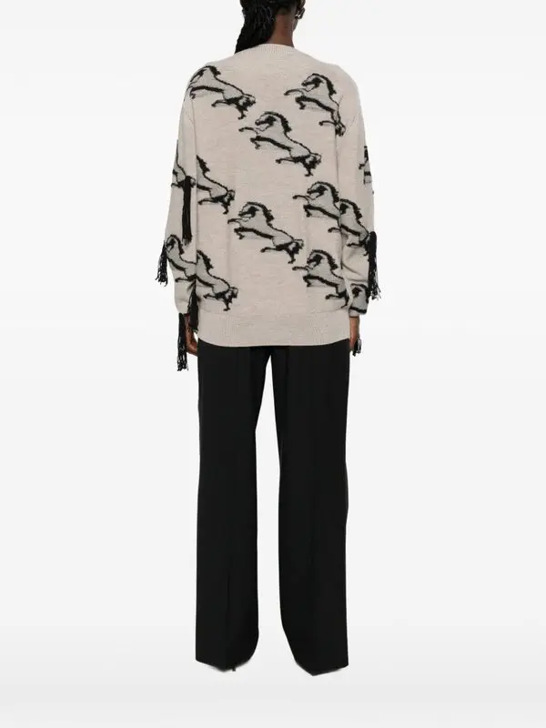 Stella McCartney Embroidered Horse Wool Jumper