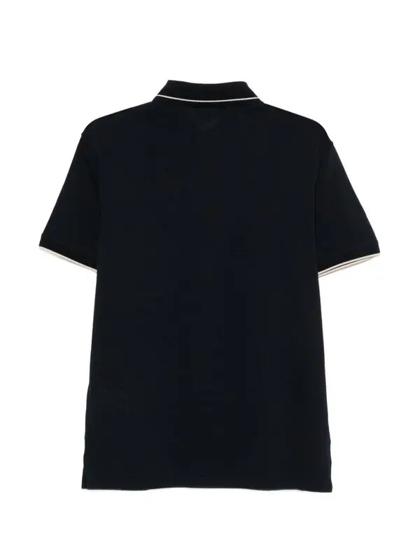 Emporio Armani Logo Cotton Polo Shirt - Blue