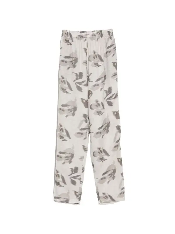 Emporio Armani Printed Linen Trousers