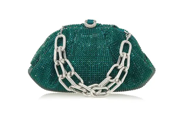 Judith Leiber Gemma Crystal Clutch - Green