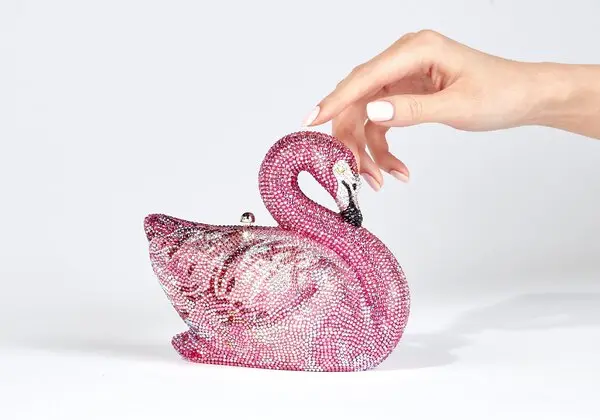 Judith Leiber Flamingo Crystal Clutch