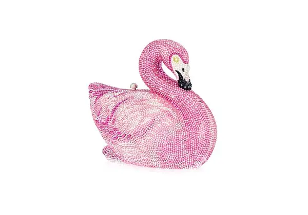 Judith Leiber Flamingo Crystal Clutch - Pink