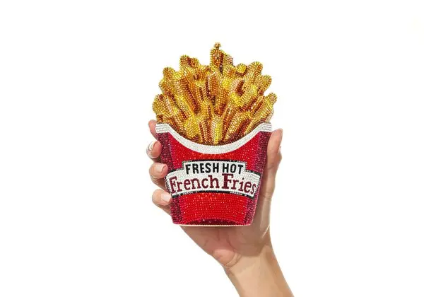 Judith Leiber French Fries Crystal Clutch - Red