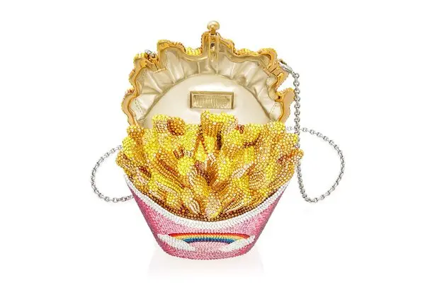 Judith Leiber French Fries Rainbow Crystal Clutch - Pink