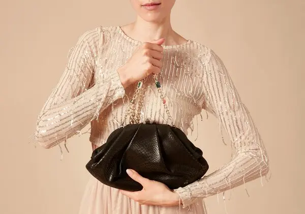 Judith Leiber Grande Gemma Embossed Clutch