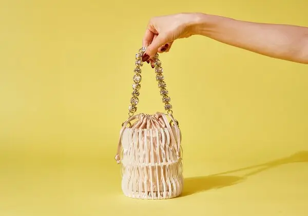 Judith Leiber Harper Pearly Bucket Bag