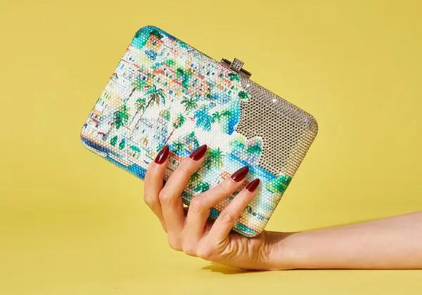 Judith Leiber Slim Slide Costa Crystal Clutch
