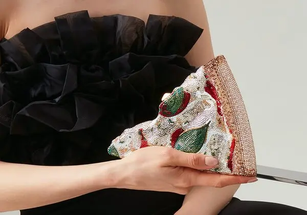 Judith Leiber Pizza Margherita Crystal Clutch