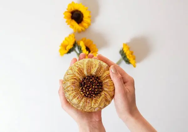 Judith Leiber Sunflower Soleil Crystal Clutch - Yellow