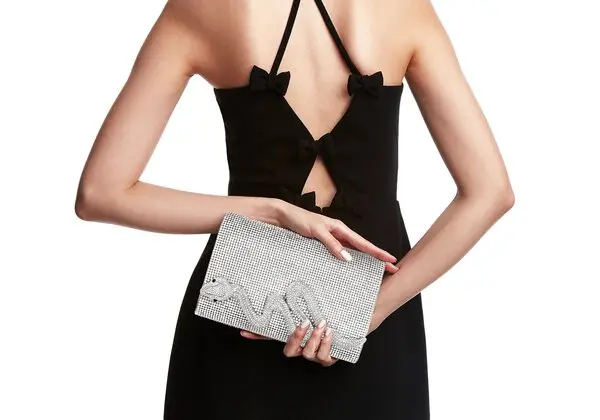 Judith Leiber Crystal Serpent Evening Bag - Silver