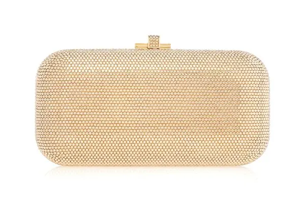 Judith Leiber Crystal Embellished Evening Clutch - Beige