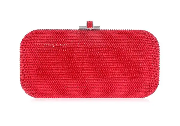 Judith Leiber Crystal Embellished Evening Clutch - Red